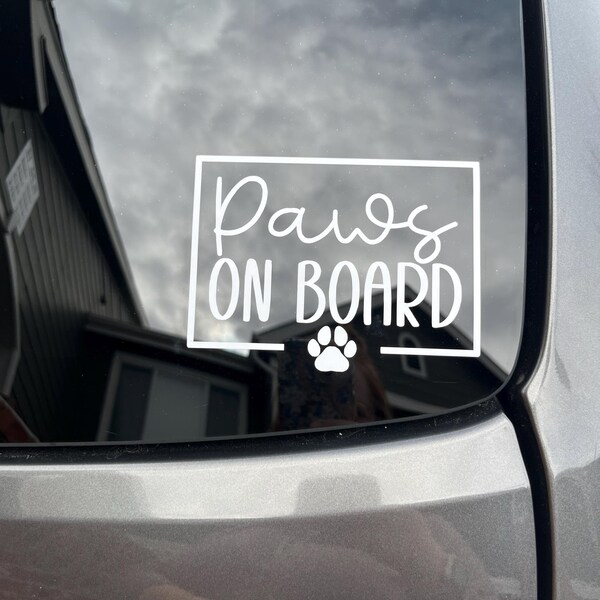 Paws on Board Decal, Car Decal, Dog Decal, Animal Lover Gift, Dog on ...