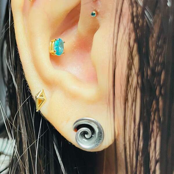 Swirl Ear Gauges Gauge & Plug Earrings Spiral Ear Gauges Saddle Plugs Gauges for Stretched Ears ...