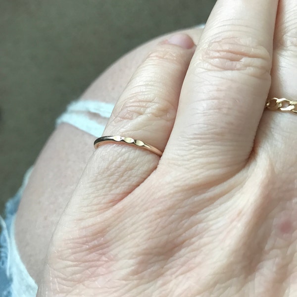 Gold Ring, Simple Gold Ring, 14k Gold Filled Ring, Thin Ring, Dainty ...