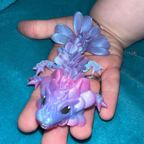13" Baby Lucky Dragon – Articulating Flexi by Cinderwing, 3D Printed ...
