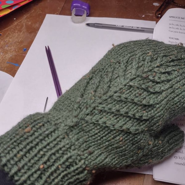 Spruce Mittens Knitting Pattern - PDF Instant Digital Download - Etsy
