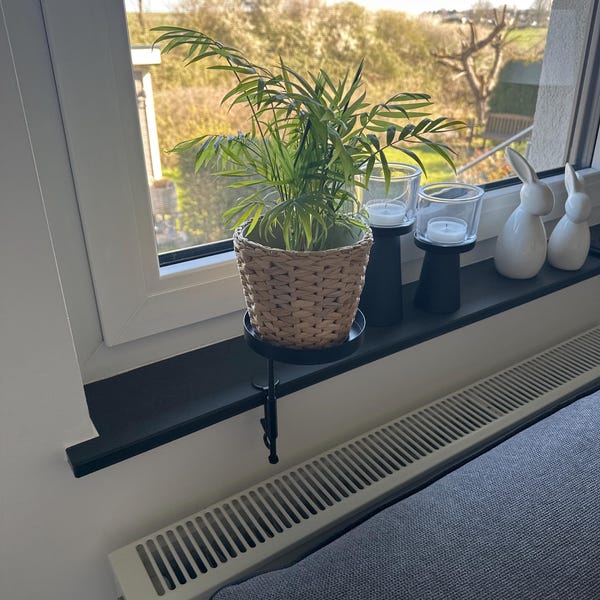 Windowsill Clamp Tray for Indoor Plants, Plant Decor, More Space for ...