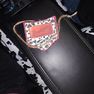 Denim Design Sunflower Cow Print Pocket Car Freshie Country - Etsy