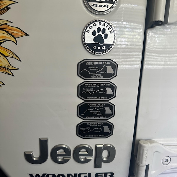 Custom Off-road Trail Badges for Jeep, Truck, Broncho, Chevy, Ford 4x4 ...