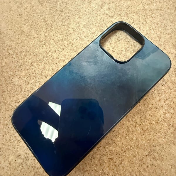 Handmade Resin Phone Case With Iridescent Glitter and Pearl Details ...