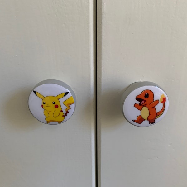 POKEMON GO KNOBS Handmade Drawer Pull Kids Room Decor Boys Girls - Four ...