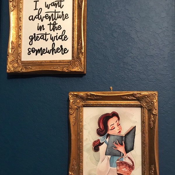 Very Cutesy Demure Mindful Digital Print; Pink Mauve Gold Watercolor ...