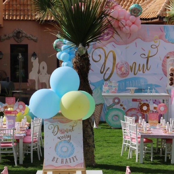 Donut Worry Be Happy, Funny Donut Signs, Donut Birthday Party, Sweet ...