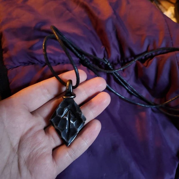 Forged Iron Tiwaz Tyr Tiw Rune Viking Amulet Runic Nordic Pendant ...