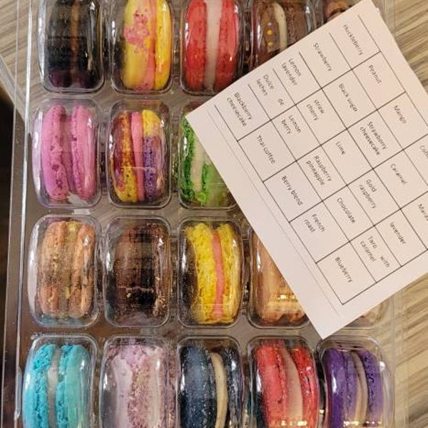 25 Pack Berries Pie French Macarons - Etsy