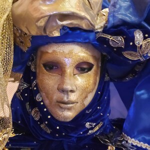 Full Face Masquerade Mask. Hand Painted Horror Theater and Scary ...