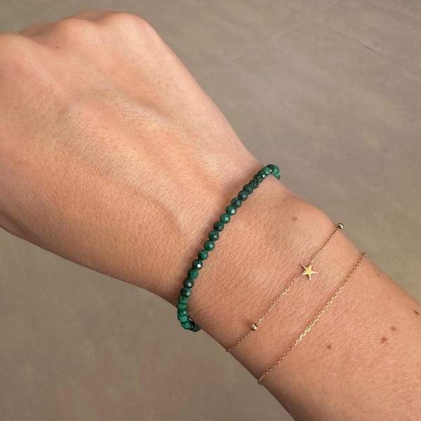 Qinghai Jade, Green Jade Bracelet Bracelet Femme, Delicate Gemstone Bracelet, Green White Stone ...