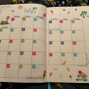 June Monthly Bullet Journal Sticker Kit Strawberry Themed Sticker ...