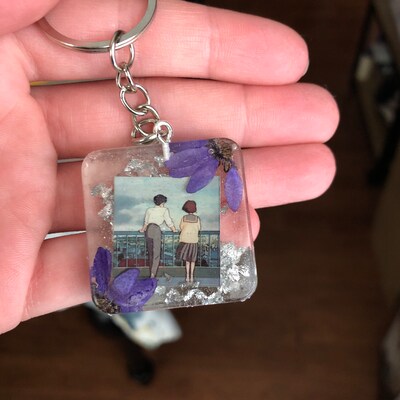 Custom Anime Resin Photo Keychain Custom KPOP Resin Photo Keychain ...