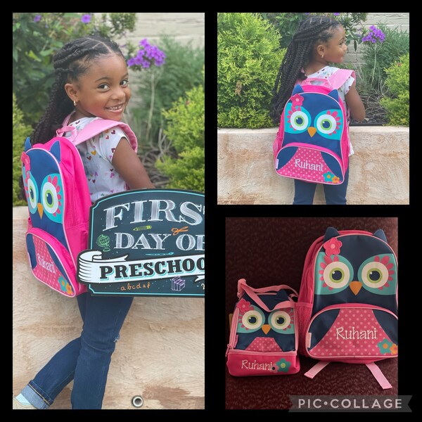 Children's Backpack and Lunchpal Set With Embroidery Personalization - Etsy