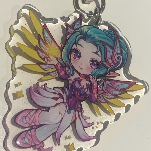 Mercy Overwatch 2 Keychain | 3" Double-sided Glitter Acrylic Charm ...