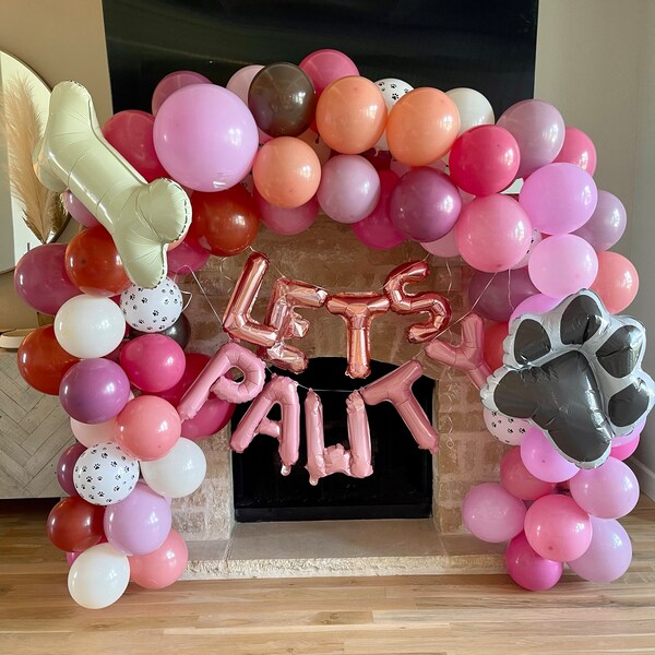 Dog Birthday Party Balloon Garland Kit Puppy Themed Party Decorations ...