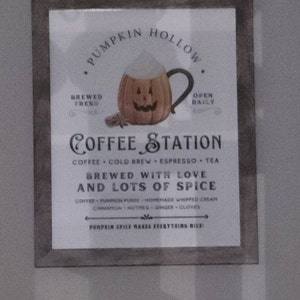 Printable Gingerbread Latte Christmas Coffee Bar Sign Personalized ...