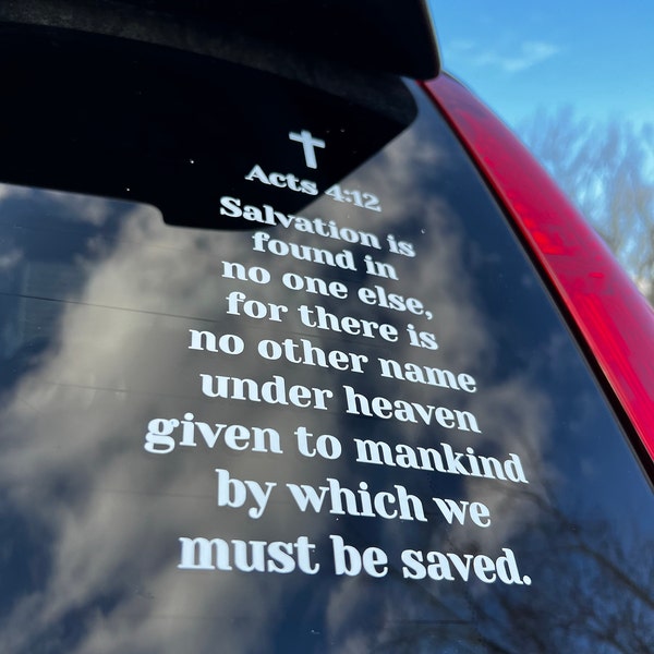 CUSTOM Bible Verse Car Decal - Custom Christian Sticker - Personalized ...