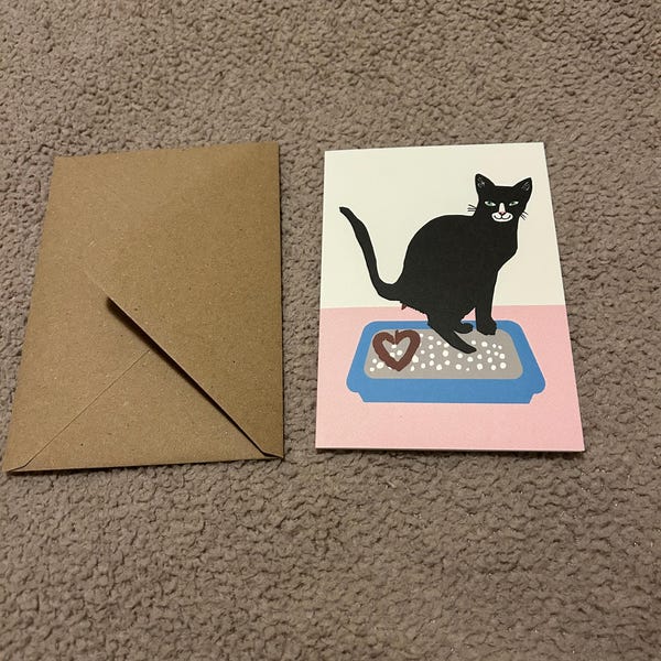 Funny Cat Valentine's Card, I Love You Card From Cat - Etsy UK