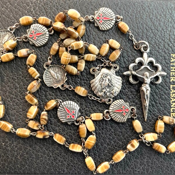 Filigree Bead Rosary With Fleur-de-lis Centerpiece - Etsy