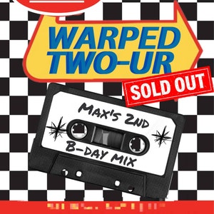 EDITABLE Fourth Birthday Party Invitation, Warped Four Birthday ...