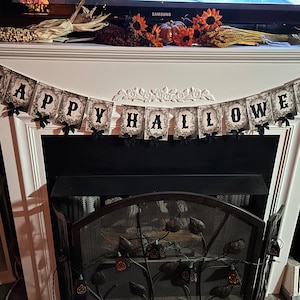 Halloween Banner, Vintage Halloween Decor, Vintage Halloween Garland ...