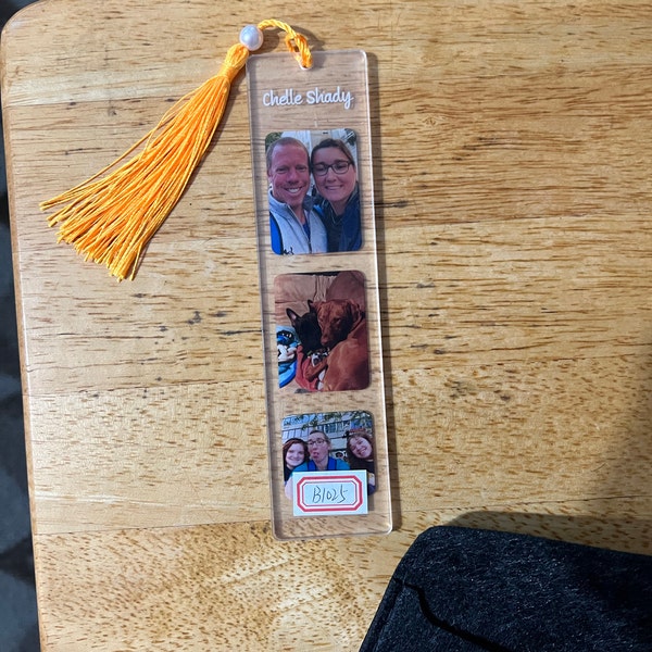 Custom Photos Bookmarks With Tassel, Personalized Name Bookmark for ...