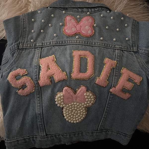 Magic Park Disney Jacket With Pearls , Patches Are Sewn On - Etsy