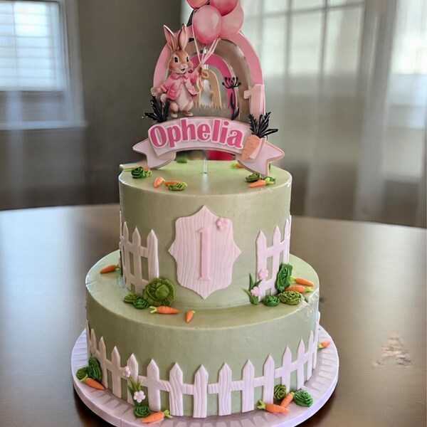 Bunny Cake Topper, 1st Birthday Girl. Some Bunny is One Bunny. Party ...