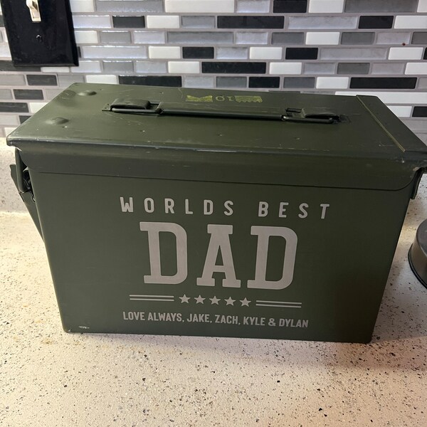 Five Star Dad Personalized Ammo Box, Father's Day Gifts, Gifts for Him ...