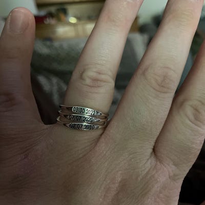 Custom Skinny Name Ring Personalized Stackable Rings in Sterling Silver ...