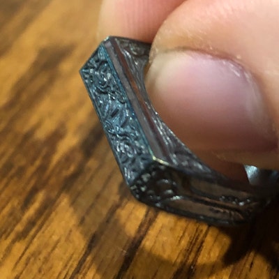 Knight Slayer's Ring Dark Antiqued Solid Sterling Silver Gothic Motif ...