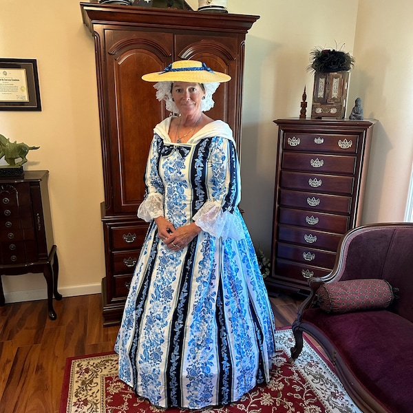 DAR 1776- Christmas Colonial Women Dress Costume Pioneer Dress Made to ...