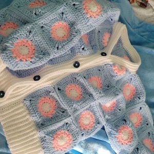 Granny Square Cardigan Crochet Pattern Downloadable PDF - Etsy