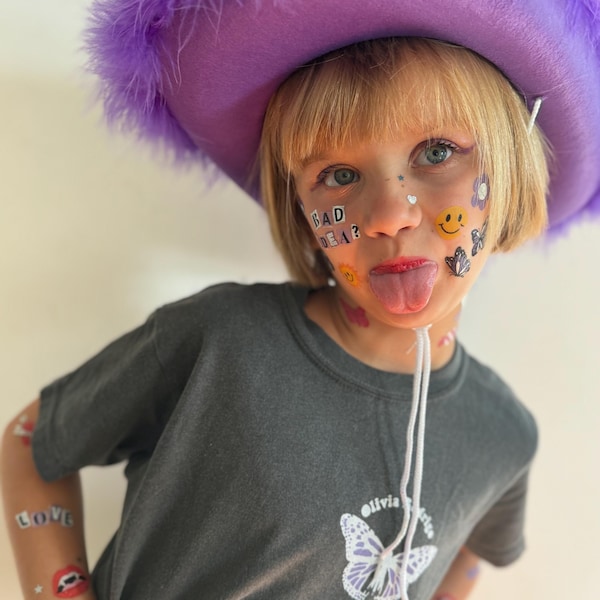 Summer Pool Party Temporary Tattoos for Kids Glitter Styles Birthday ...