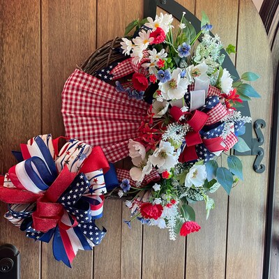 Eagle Wreath for Front Door,4th of July Decor,summer Patriotic Decor ...