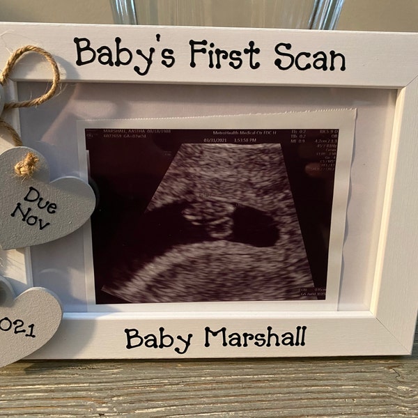 Personalised Baby First Scan Ultrasound Photo Frame New Parents ...