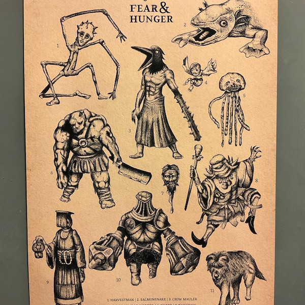 Fear and Hunger Moonless A4 A3 A5 Art Print - Etsy
