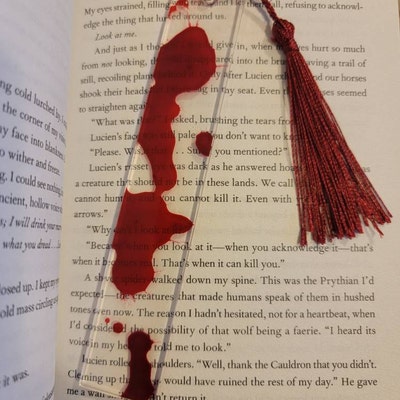 Blood Splatter Bookmark , Horror Bookmarks, Resin Bookmarks, Bloody ...