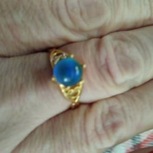 14K Gold Mood Ring Dainty Ring for Women Feeling Stone Ring - Etsy