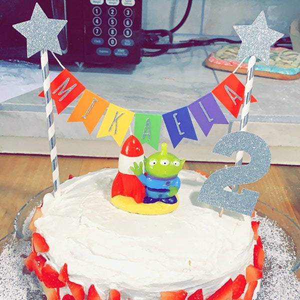 Handmade Personalized Rainbow Cake Topper Personalised Rainbow Cake ...