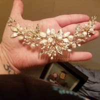 Pearl Bridal Comb, Pearl Wedding Hair Comb, Floral Bridal Hair Comb ...