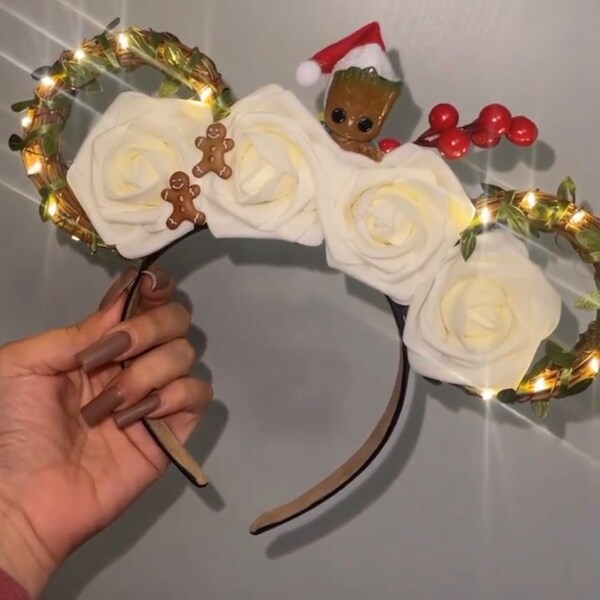 Christmas Ears (optional: Black or White Headbands) - Etsy