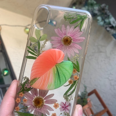Pressed Flower Orange Lemon Clear Phone Case Lg G7 Thinq Case - Etsy