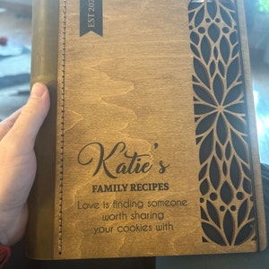 Custom Leather Cook Bookfamily Heirloom Recipe Bookpersonalized Gift - Etsy