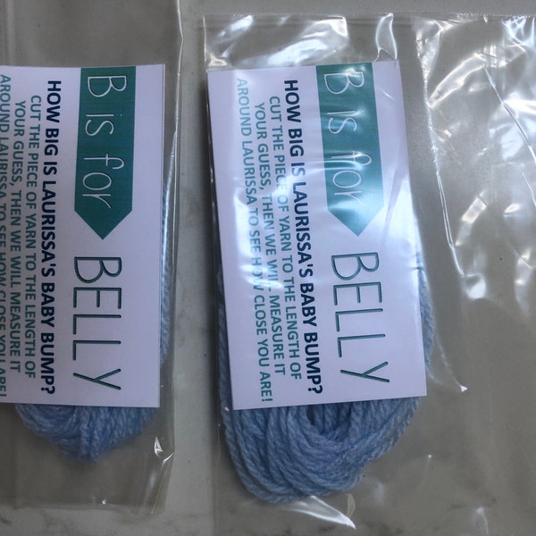 B is for Belly - Pregnant Belly Measuring Game - Baby Shower Game ...