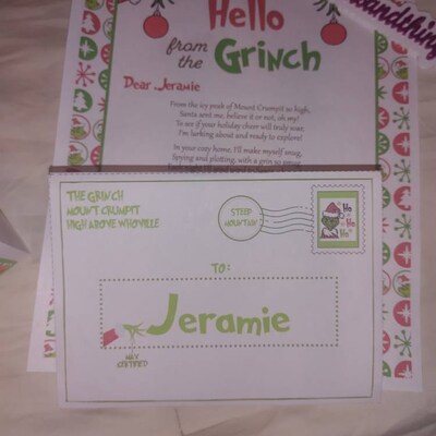 Christmas Elf Mail and Envelope Template, EARLY ARRIVAL, Editable ...