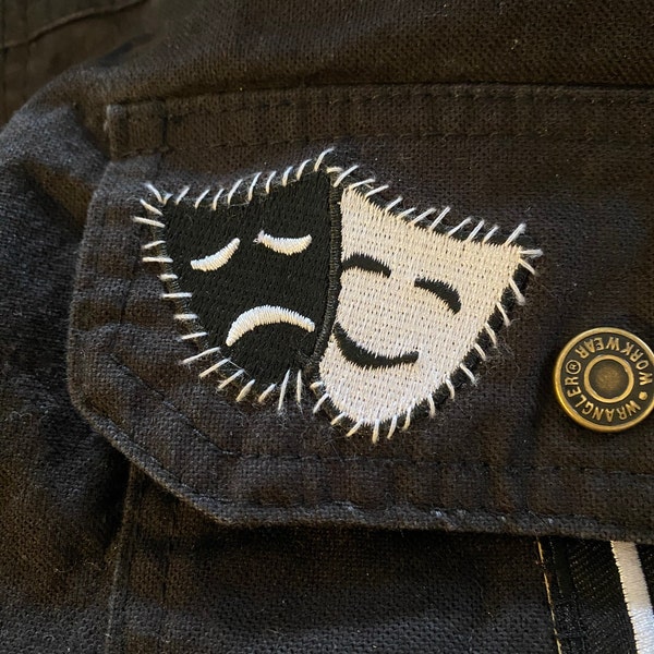 Comedy Tragedy Applique Patch - Embroidered Drama Theater Performing ...