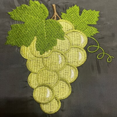 Bunch of Grapes Machine Embroidery Design, Muscat Grapes Embroidery ...